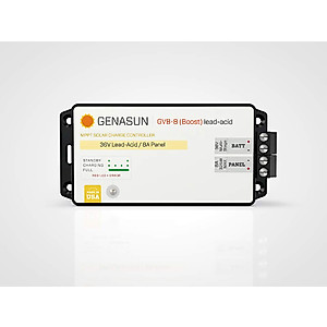 Genasun GVB-8-Pb-36V, 8 A (Input) 325 W Solar Panel, Voltage Boosting MPPT Solar Charge Controller for 36 V Lead-Acid Battery