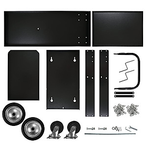 Worcest 3 Tier Welding Cart Heavy Duty Rolling Welder Carts with Storage Safety Chain Cable Hook Tank for Tig Mig Welder and Plasma Cutter Tank (3-Tier)