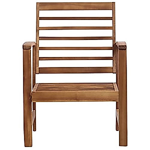 MBFLUUML Patio Dining Sets, Lawn Garden Backyard Deck Patio Table and Chairs, 4 Piece Patio Lounge Set Solid Acacia Wood Suitable for Patio, Porch, Backyard, Balcony.