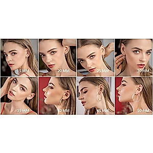 Sterling Silver Hoop Earrings for Women Girls 1 Inch, Diamond-cut Textured Design 2mm wide by 25mm Diameter