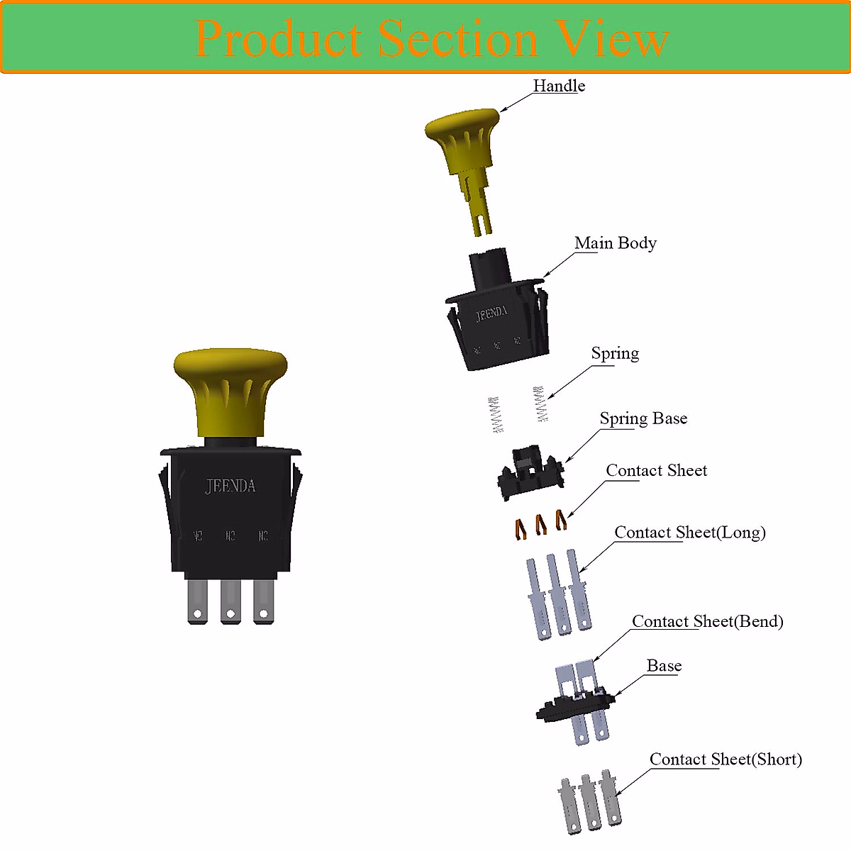 JEENDA PTO Switch K3011-62301 K301162301 430-210 116–0124 for Exmark Next Lazer Z Toro Z Master G3 Serial