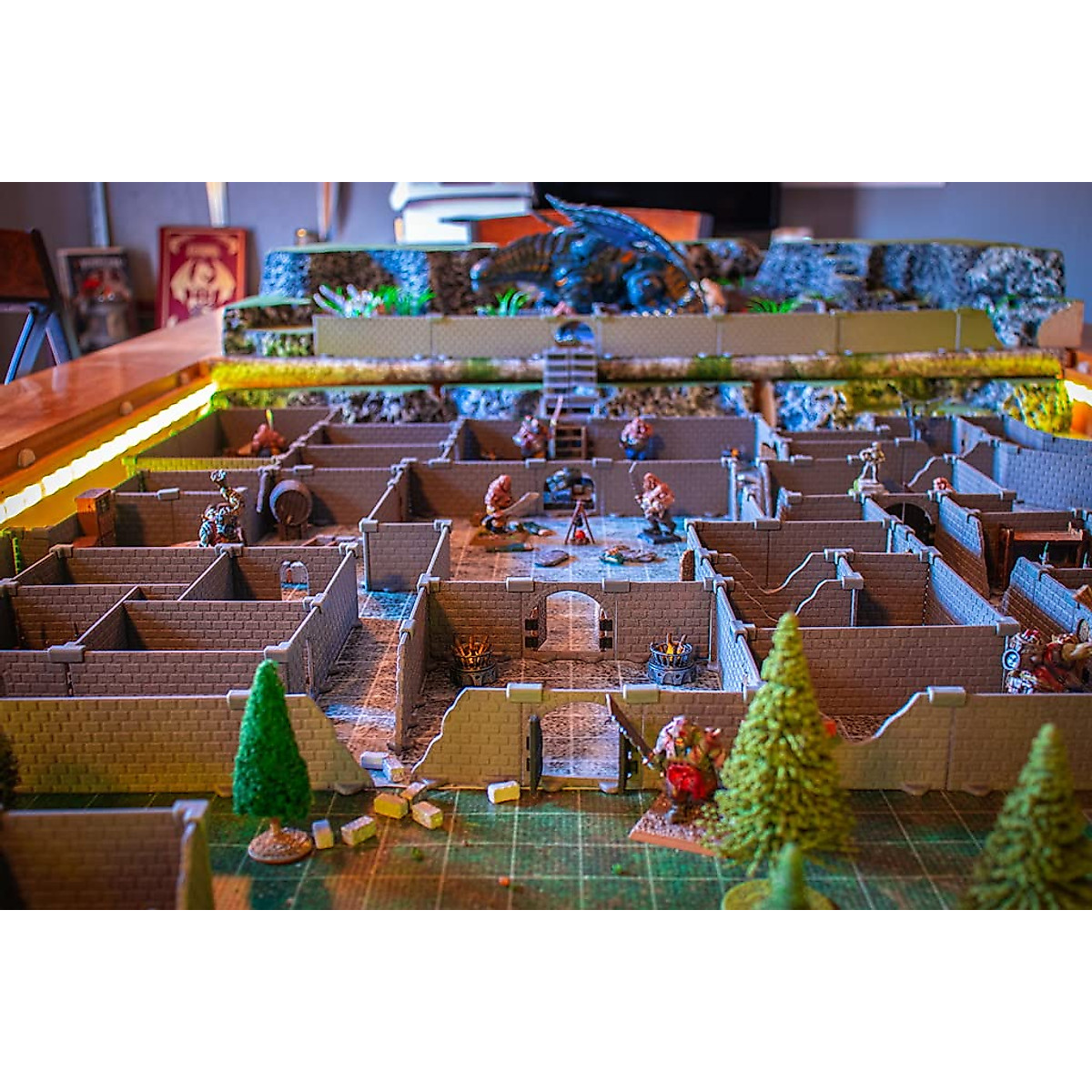 Dirt Cheap Dungeons Modular Dungeon System - Legend Set (Extra Large): RPG Terrain Building for Dungeons & Dragons, Pathfinder, War Gaming, and More!