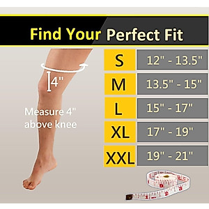 VJ Victory Jump Copper knee braces for knee pain - Knee Compression Sleeve Support for Men and Women, Knee Pads for Meniscus Tear, ACL, Arthritis, Joint Pain Relief, S