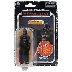 STAR WARS Retro Collection Darth Vader (The Dark Times) Toy 3.75-Inch-Scale OBI-Wan Kenobi Figure, Toys for Kids Ages 4 and Up, Multicolored, F5771