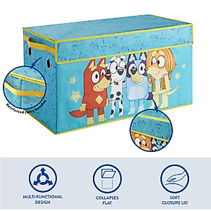 Idea Nuova Bluey Collapsible Storage Trunk, Durable with Soft Lid, 28.5"x14.5"x16"