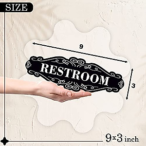 Restroom Sign for Door - 9x3 Dibond Unisex Bathroom Sign - Restroom Signs for Business - All Gender Restroom Sign - Unisex Restroom Sign
