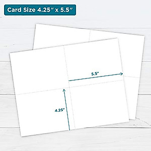 PrintWorks Heavyweight Printable Postcards for Mailings, Flashcards, and More, 67lb/147gsm, 4 Cards Per Sheet, 250 Sheets, 1000 Cards Total, White (04299) (4.25 x 5.5 Inches Postcard Size)