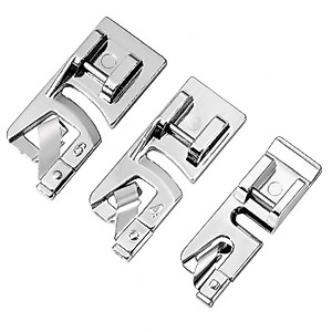 3 Pieces Narrow Rolled Hem Sewing Machine Presser Foot Set for Singer, Brother, Janome, Kenmore, and More Household Multi-Function Sewing Machines (3mm, 4mm, 6mm)