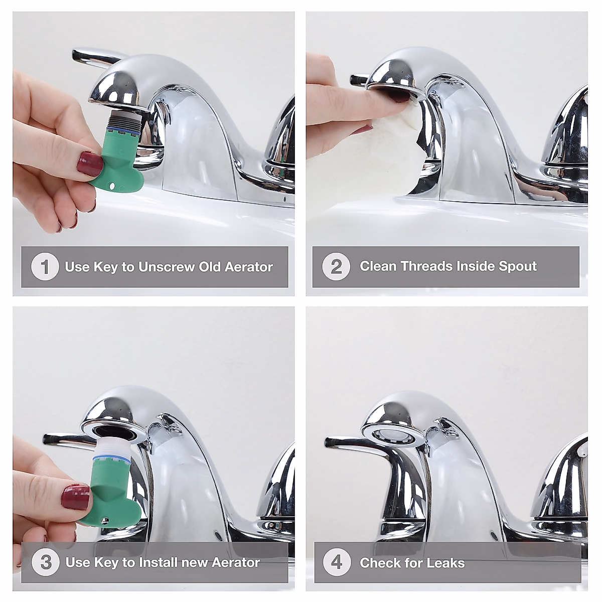 Water Saving 1.2 GPM Tiny Hidden Faucet Aerator Insert (2 Pack)