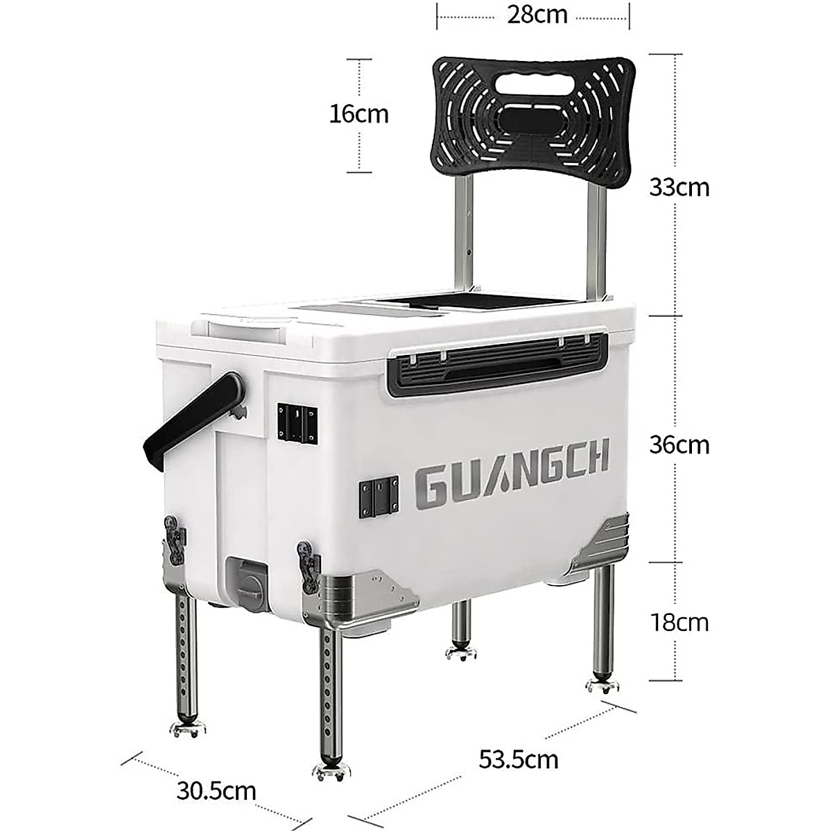 BeTlreo Fishing Tackle Box, Portable Multifunctional Full Set of Ultra-Light Fishing Box, Can Sit 36 Liters Large Capacity Storage Box for Outdoor Competitive Leisure