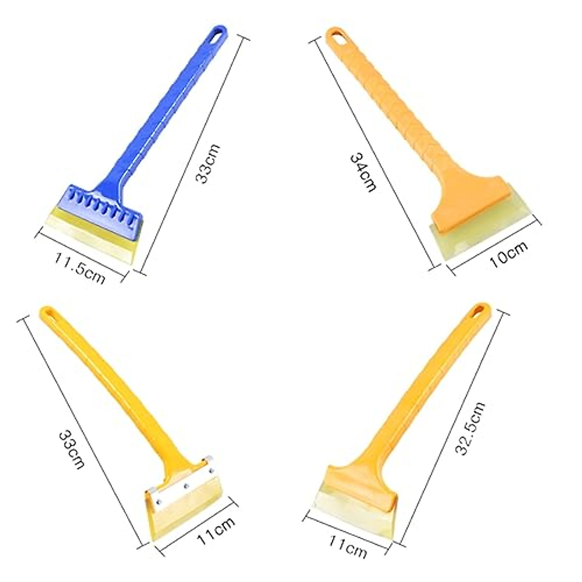 Yardwe 4 Pcs Car Snow Brush with Squeegee Windshield Snow Shovel Snow Brush Scraper Snow Brush Ice Shovel car Vehicle Snow Removal Auto ice Shovel Tendon Snow Shovel Automatic Film