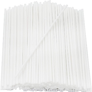 Plastic Lollipop Sticks, Sucker Stick for Cake Pops Making Tools, Cookies, Candy, Chocolate, Party (300 Count, 6" Inches - Large)