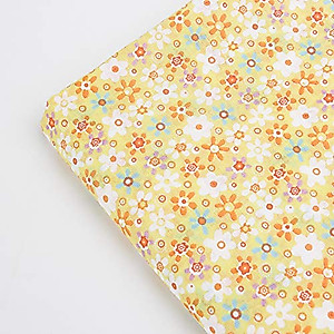 7Pcs 20" x 20" Cotton Fabric DIY Making Supplies Quilting Patchwork Fabric Fat Quarter Bundles DIY for Quilting Patchwork Cushions Cotton Fabric for Patchwork (20" x 20", Orange)