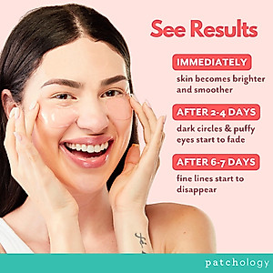 Patchology Serve Chilled Rosé Hydrating Under Eye Patches – Hyaluronic Acid & Antioxidant-Infused Eye Masks to Reduce Dark Circles, Puffiness & Fine Lines - Ideal Skincare Essentials (5 Pairs)