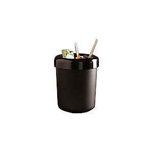 American Metalcraft MELWB American Metalcraft MELWB Waste Bin, Melamine, Table Top, 5" Diameter, 6" Height, Black, Melamine, Black