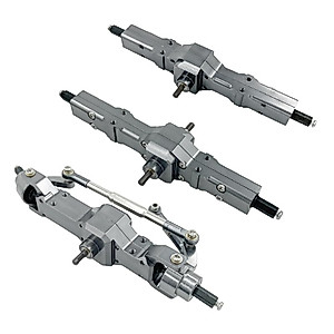 MayNuo Metal Front & Rear Bridge Axle Gear Box for WPL C14 C24 B14 B24 B16 B36 1/16 RC Car Truck Rock Crawler Trucks RC Car Parts (Color : Front-Middle-Rear)