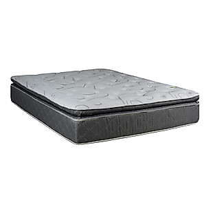 Greaton Fully Assembled Medium Plush Pillow Top Innerspring Mattress / 74x48 / Grey And And, 48-inch, Grey