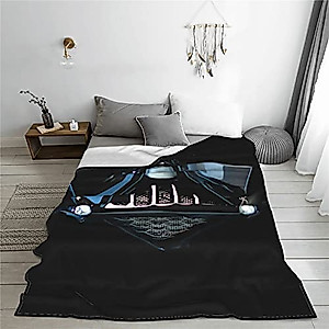Flannel Throw Travel Blanket Darth Vader for Sofa / Living Room / for Adults Or Children Black 50"X40"