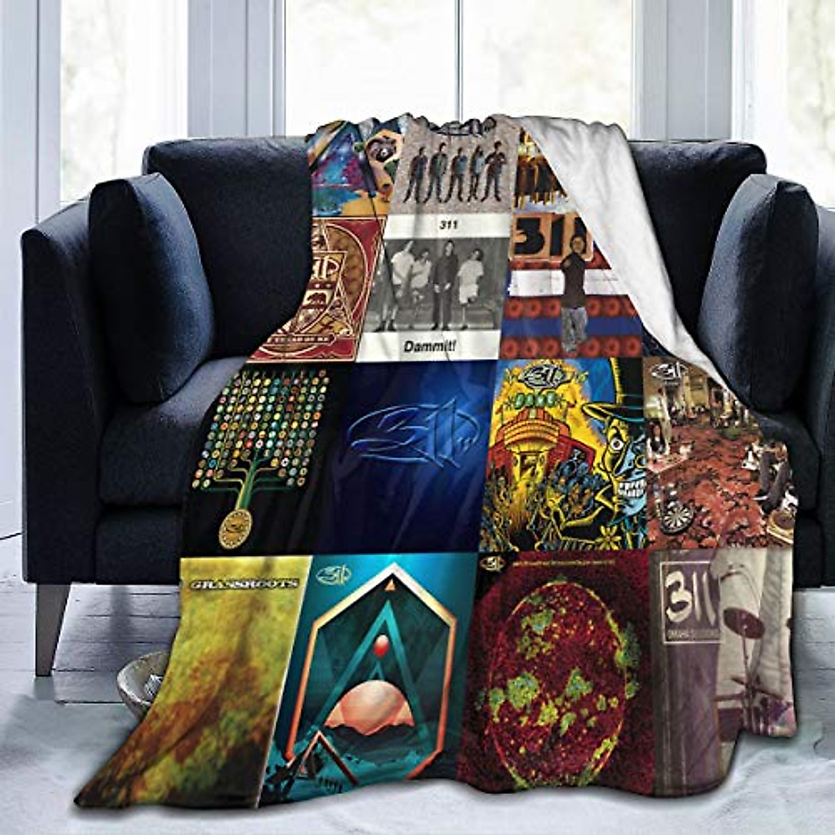 Shouou Rock Band Blanket Fleece Blanket Ultra Soft Warm Cozy Plush Bed Blanket Lightweight Sofa Throw Blanket in Winter 50"x40"