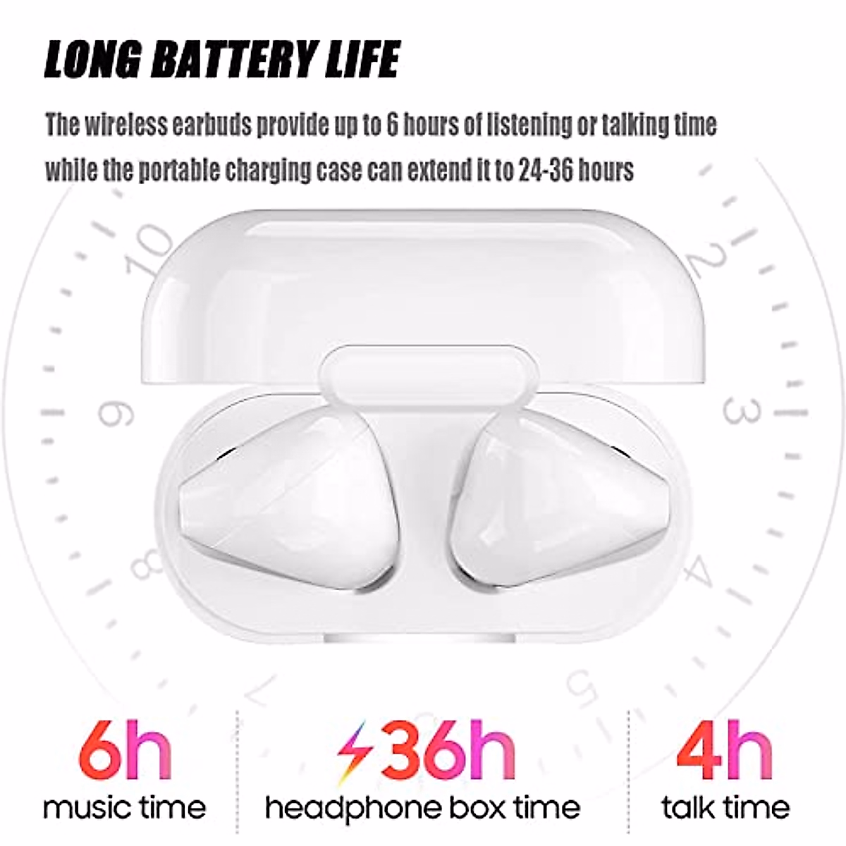 Wireless Headphones, Touch Control Wireless Noise Cancelling Earbuds,Bluetooth 5.1 Wireless Headphones with Charging Case,IPX7 Waterproof Stereo Headphones,,Wireless Earbuds for Android/iOS/iPhone