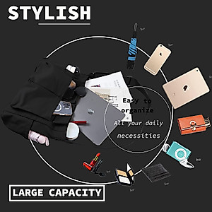 Canvas Messenger Bag Large Hobo Crossbody Bag with Multiple Pockets Casual Shoulder Tote Bag for Women and Men