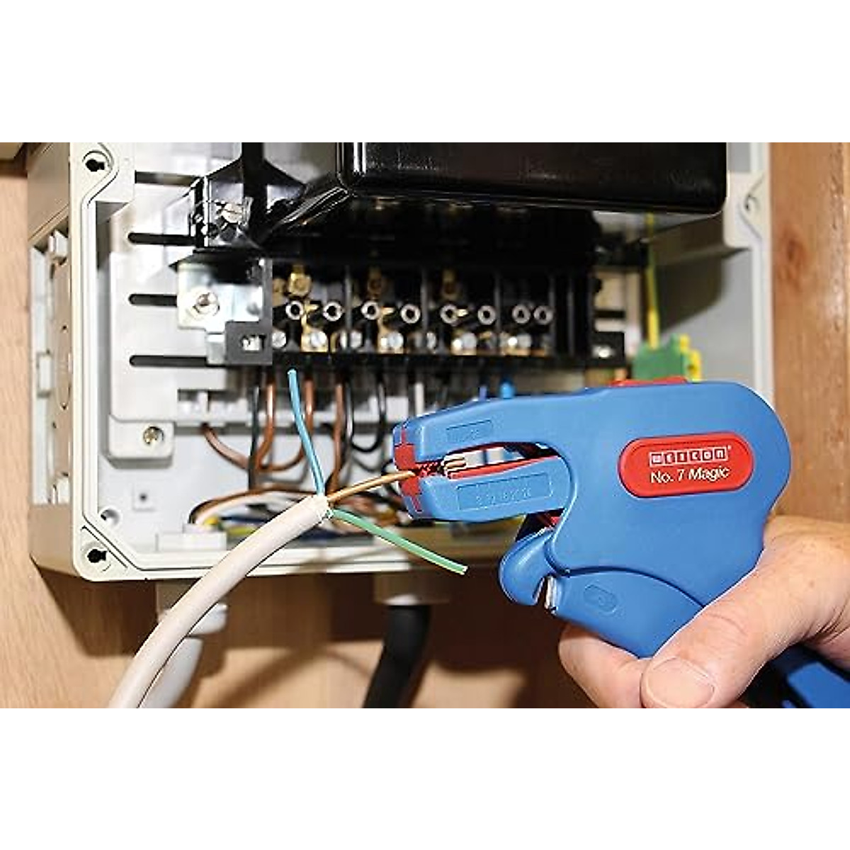 WEICON No. 7 Magic/Automatic Wire Stripper/for Cables from 20-5 AWG (0.5 mm squared - 16.0 mm squared)/ Side Cutter