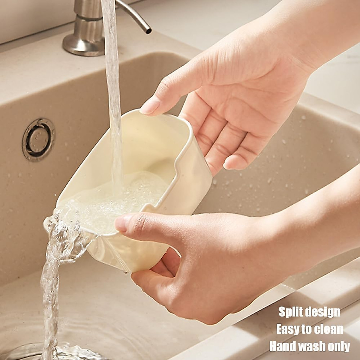 Mimeile Plastic Seasoning Organizer Box Spice Storage Containers Snack Condiment Food Holder 8 Compartment with Sealing Lid Handle Divided Serving Tray for Kitchen Cabinet Pantry Refrigerator