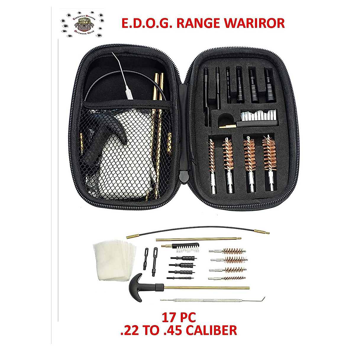 Range Warrior 27 Pc Gun Cleaning Kit - Compatible with SIG M17 TAN - Schematic (Exploded View) Mat, Range Warrior Universal .22 9mm - .45 Kit & Tac Book Accessories Set