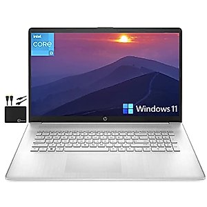 HP 2022 Pavilion 17.3" HD+ Laptop Computer, 11th Gen Intel Dual Core i3-1115G4 (Upto 4.1GHz, Beats i5-1030G7), 8GB RAM, 256GB NVMe SSD,UHD Graphics, Bluetooth, HDMI,Webcam, Windows 11 S+MarxsolCables