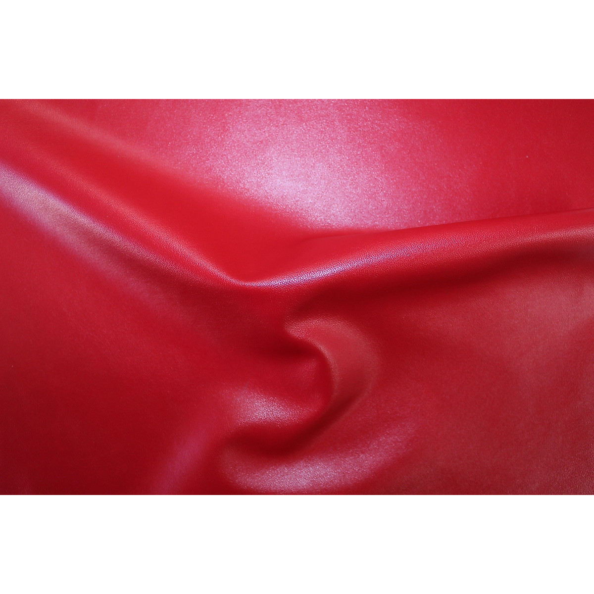 2-Way Stretch Red Faux Leather Fabric by The Yard