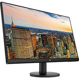 HP P27v G4 27in 1920 x 1080 FHD IPS LED-Backlit 2-Pack Monitor Bundle with Blue Light Filter, HDMI, VGA, MK270 Wireless Keyboard and Mouse, Gel Mouse Pad, Dual Monitor Stand