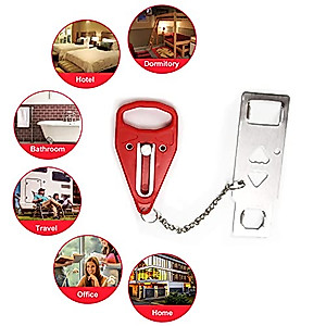 Portable Door Lock 2Pack Extra Lock for Additional Privacy and Safety in Home,Hotel and Apartment,Prevent Unauthorized Entry,Protect Family Security in Traveling,Home,Bedroom,Hotel,Apartment,AirBNB