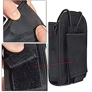 HYS Nylon Case with Belt Loop & D-Ring/Black Carrying Strap, Tactical Holster Walkie Talkie Pouch for MOTOROLA GP328 PRO5150 GP320 GP340 MTX960 Handheld Two Way Radio
