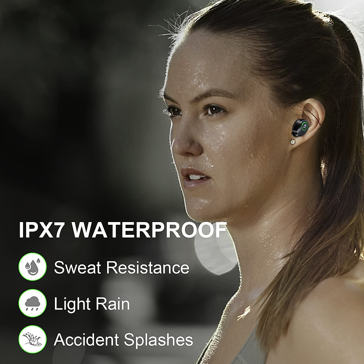 Bluetooth Headphones Wireless Earbuds with Wireless Charging Case IPX7 Waterproof Stereo Headphones in Ear Headset Premium Sound