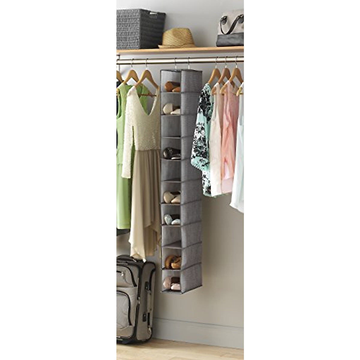 Whitmor Hanging Shoe Shelves - Crosshatch Gray