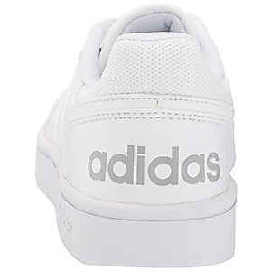 adidas womens Hoops 2.0 Sneaker, White/White/Grey, 11 US