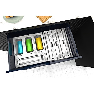 Ageszoe Ziplock Bag Organizer and Foil Wrap Dispenser - 4-in-1 Kitchen Drawer Organizer with Sticker Labels – Foil and Baggie Organizer for 12in Rolls, Gallon, Quart, Snack, and Sandwich Bags