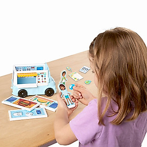 Melissa & Doug Magnetivity Magnetic Tiles Building Play Set – Food Truck