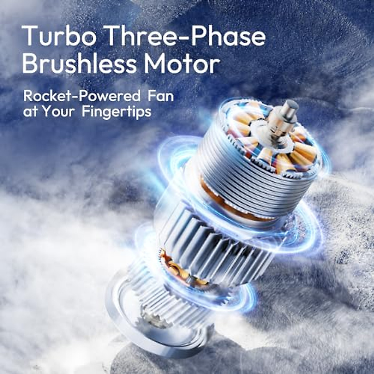 SOTHING Portable Handheld Turbo Fan 199 Speeds, Adjustable Turbo Fan 3600mAh Battery Rechargeable Personal Fan with Digital Display, Summer Essentials for Teen Girls Camp Travel Outdoor