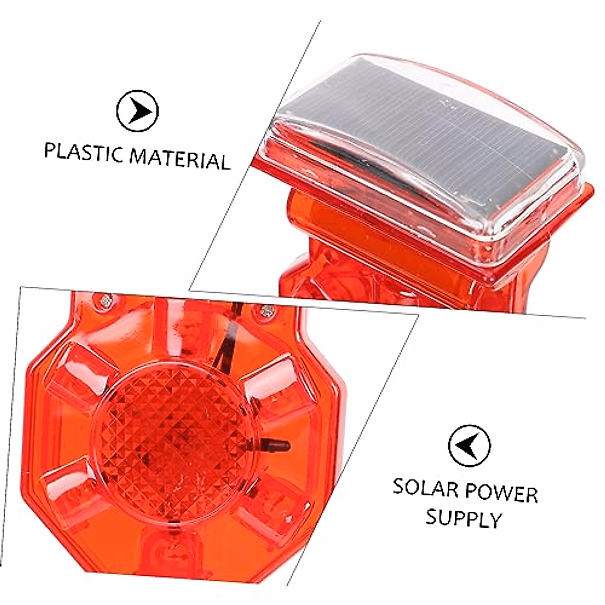 DOITOOL 5pcs Signal Light Emergency Flashing Barricade Light The Lighthouse Solar Strobe Warning Light Road Construction Light Led Barricade Warning Light Plastic Car Pendant