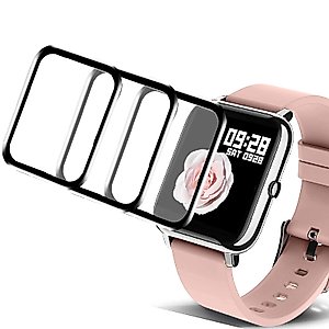 P22 Smartwatch Screen Protector, Lamshaw [3 Pack] 3D Full Coverage PET Film Compatible for KALINCO P22 Smartwatch/Rinsmola P22D 2021 Smartwatch/Popglory P22 / CanMixs P22 Smartwatch (3 Pack)