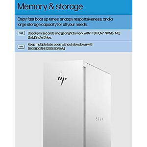 HP 2023 Newest Envy Desktop, Intel Core i9 12900 up to 5.1GHz, NVIDIA GeForce RTX 3070 Graphics, 16GB RAM, 1TB SSD, 2TB HDD, Wi-Fi 6, Bluetooth, Wired Keyboard & Mouse, Windows 11 Home