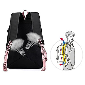 CRIVOX Kpop Backpack Lisa Rose JISOO Jennie Backpack Laptop Backpack with USB Charging Port Travel Outdoor Daypack for Girls