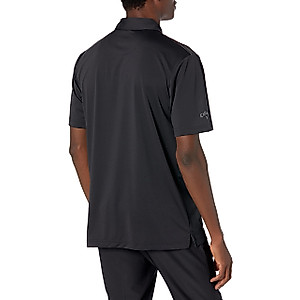 Callaway Basics Short Sleeve Modern Chest Stripe Polo Shirt, Black, X-Large