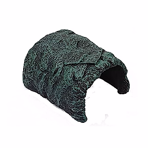 Reptile Rock Hideout Reptile Rock Hide Cave, Aquarium Habitat Décor Rock Tortoise Hideout for Reptiles, Small Lizards, Turtles,Bearded Dragon Tortoise, Amphibians, Fish (N17)