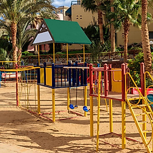 Garden Swing Canopy Replacement Swing Set Replacement Tarp 132x228 Cm Kids Playground Roof Canopy Waterproof Swing Sunshade Top Cover for Outdoor Backyard