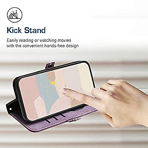 WATSKY for Oppo A57/REALME V23/A77 5G/A57E 4G/A57S 4G/A77 4G/1+Nord N20 SE 4G Contrast Flip Phone Case Purple