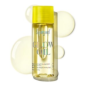 Supergoop! Glow Oil, 1.0 fl oz - SPF 50 PA++++ Hydrating, Nourishing Vitamin E Body Oil + Broad Spectrum Sunscreen Protection - With Marigold, Meadowfoam & Grape Seed Extracts