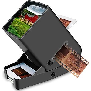 35mm Slide Viewer LED Transparency Viewer, 3X Magnification, Handheld Viewer for 35mm Slides & Film Negatives