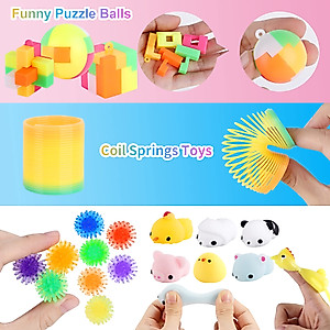 FiGoal 52 PCS Sensory Fidget Toys Set with Storage Box, Mini Poppet Figit Toys for Adults Kids ADHD, Birthday Party Favors, Classroom, Goodie Bag Fillers, Valentine's Party Supplies